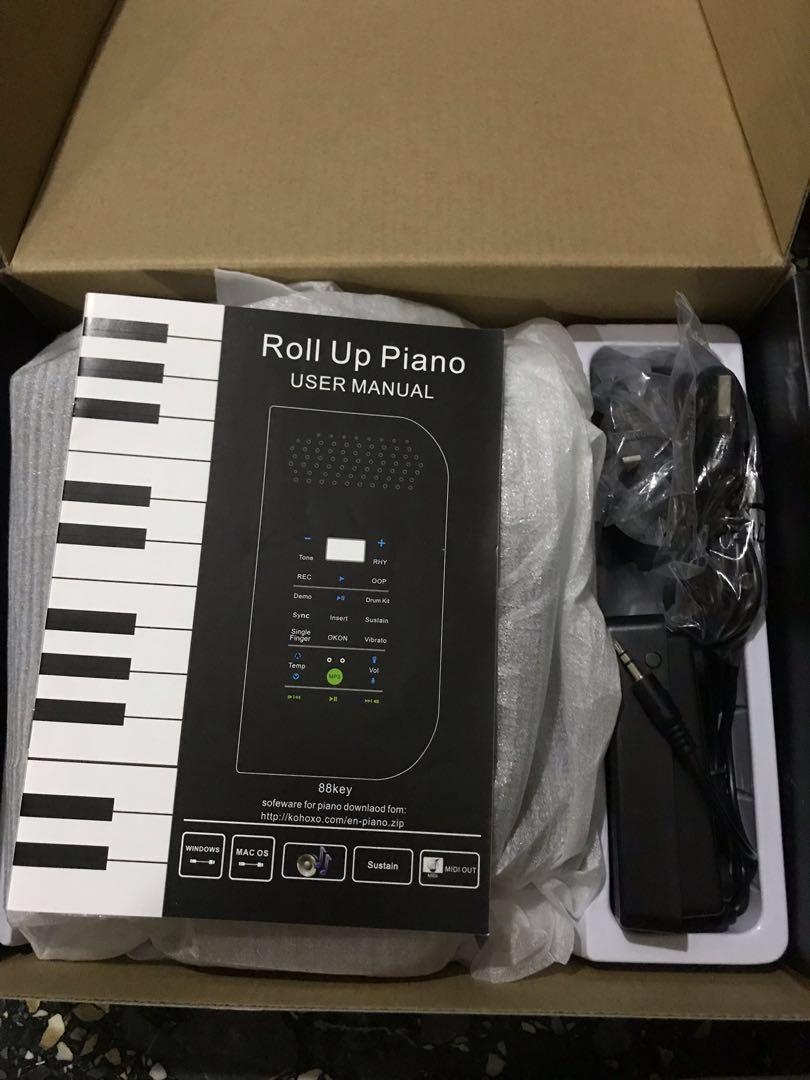 KONIX Silicon Flexible Roll Up Piano 88 keys, Hobbies & Toys, Music & Media, Musical Instruments ...