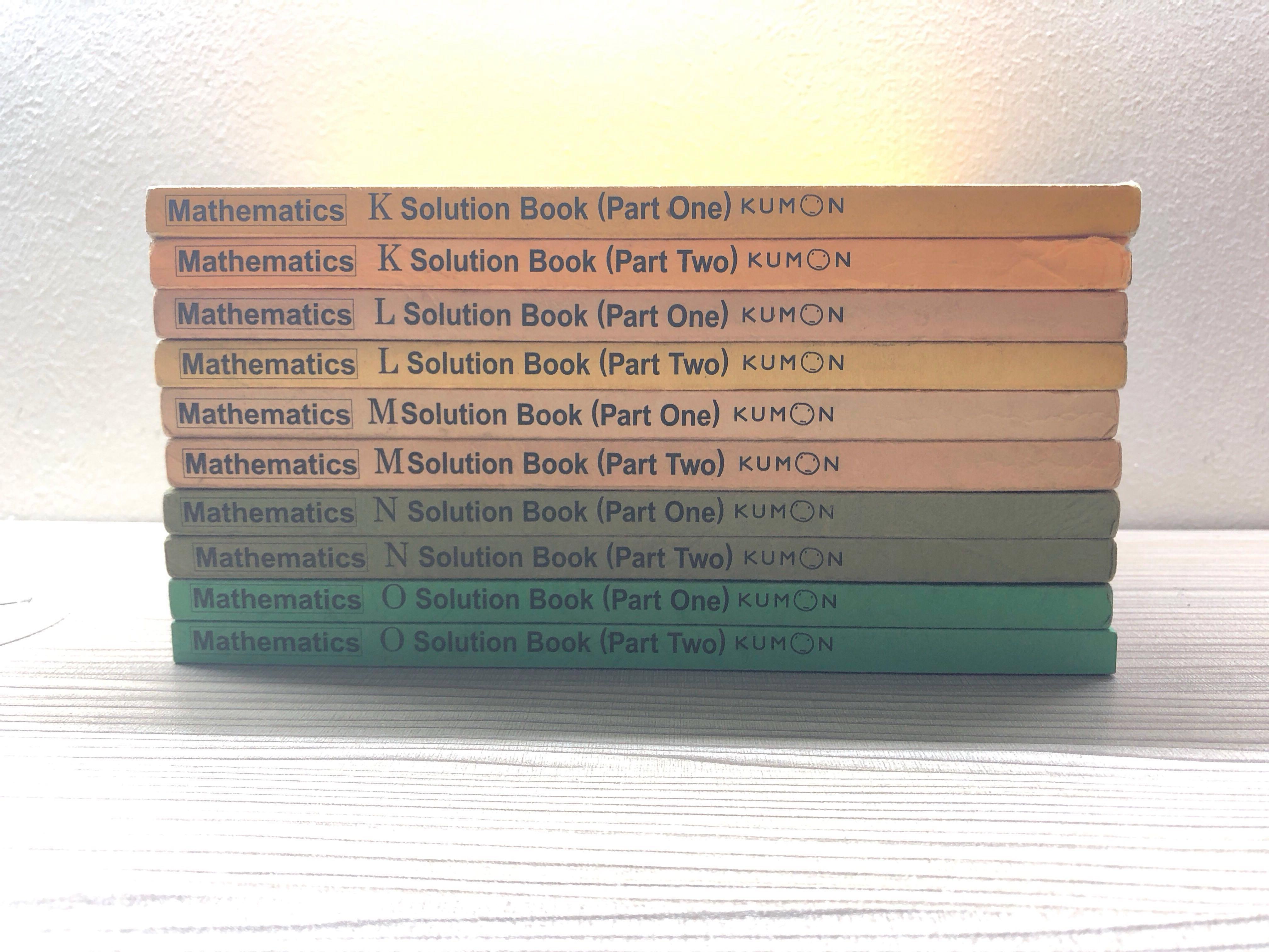 Kumon Math Solution Booklet For Level K L M N O Hobbies Toys 