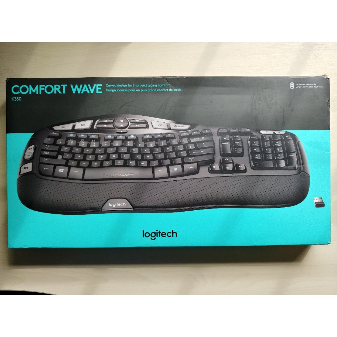 Logitech K350 Comfort Wave Keyboard, Computers & Tech, Parts ...