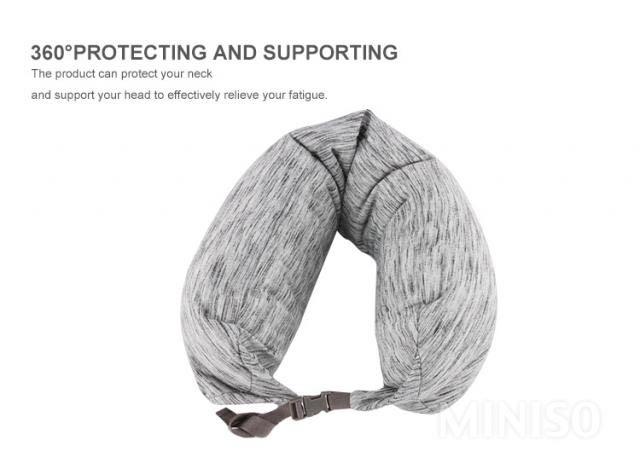 Miniso U-Shaped Head / Neck Pillow (Dark Gray), Hobbies & Toys, Travel ...