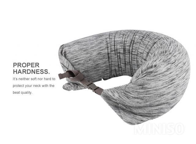 Miniso U-Shaped Head / Neck Pillow (Dark Gray), Hobbies & Toys, Travel ...