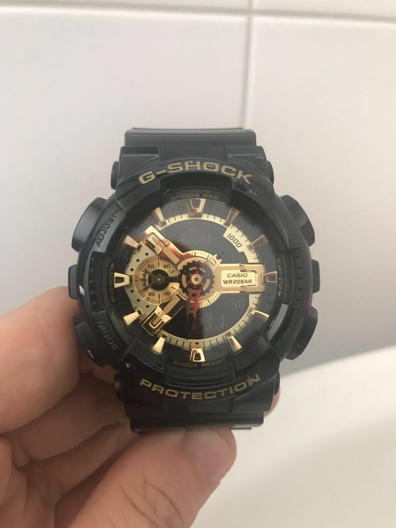 Original G-SHOCK Black Gold GA-110GB-1A, Men's Fashion, Watches ...