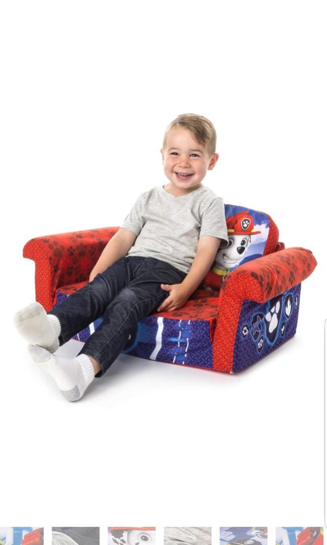 Paw Patrol Children's Kids 2 in 1 Flip Open Foam Sofa Lounge Chair ...