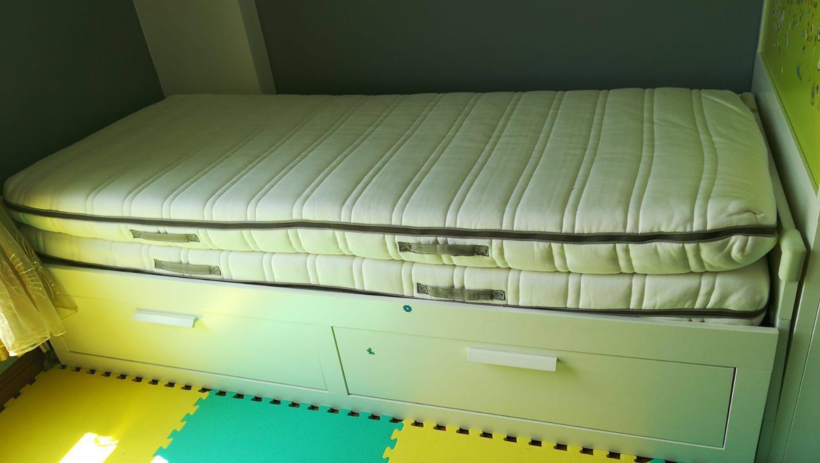 Single extendable to Double bed with mattress, Furniture & Home Living ...