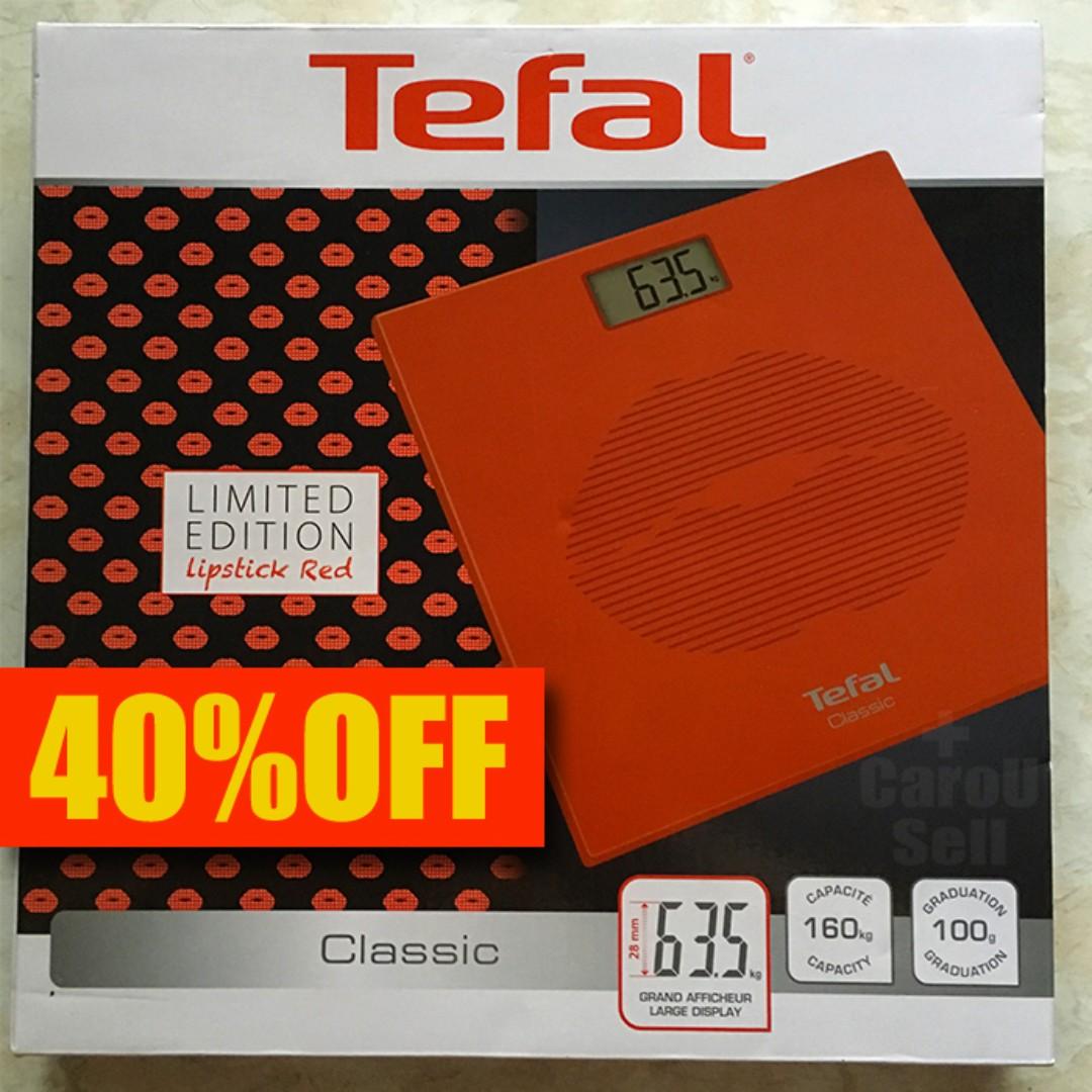 TEFAL Weighing Scale (Limited Edition), Red, Digital, Furniture & Home ...