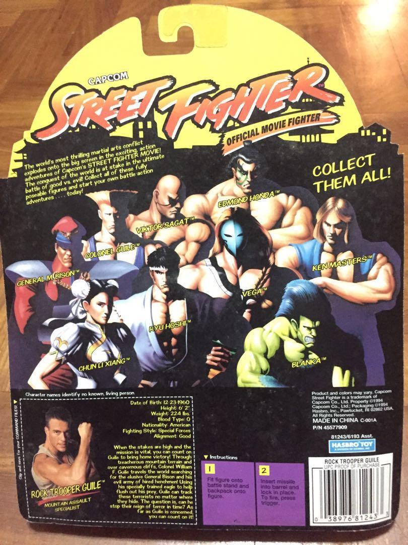 Vintage 1994 6x NMOSC GI Joe Capcom Hasbro Street Fighter Official ...