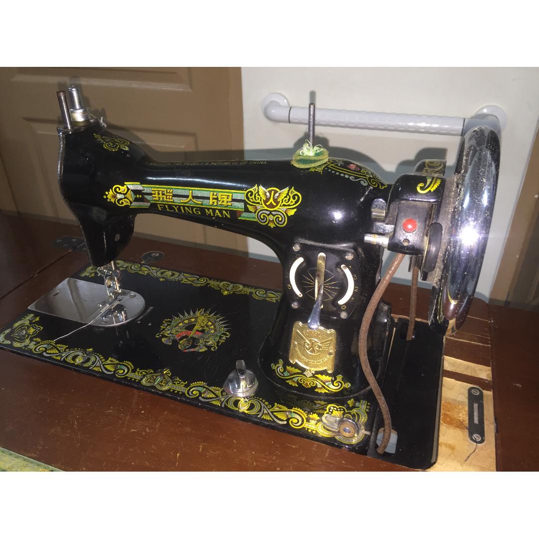 Vintage Sewing Machine (Flying Man), Hobbies & Toys, Memorabilia ...