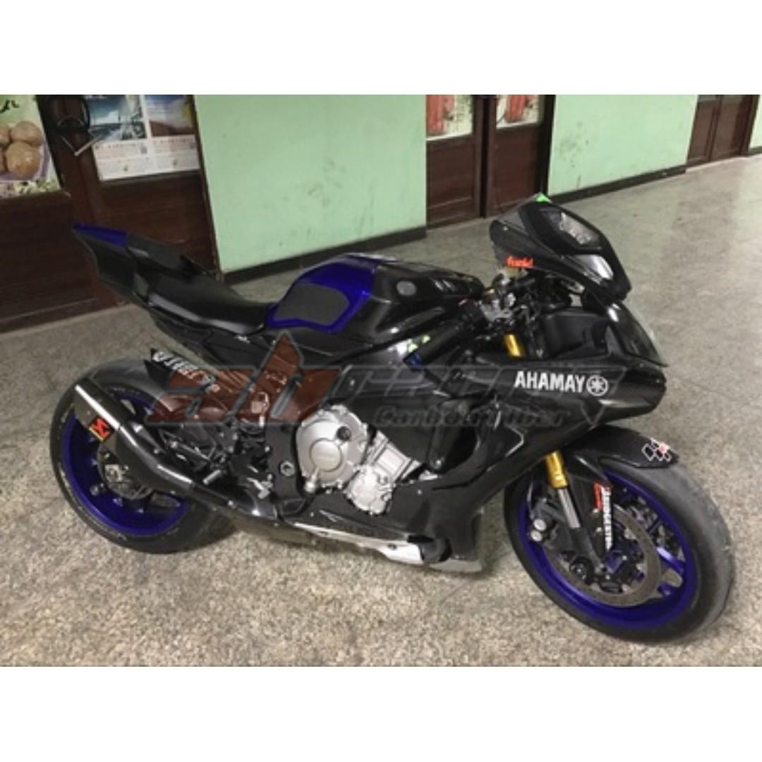 Yamaha R1 R1M carbon fiber cover coverset fairings rear tail sides left ...