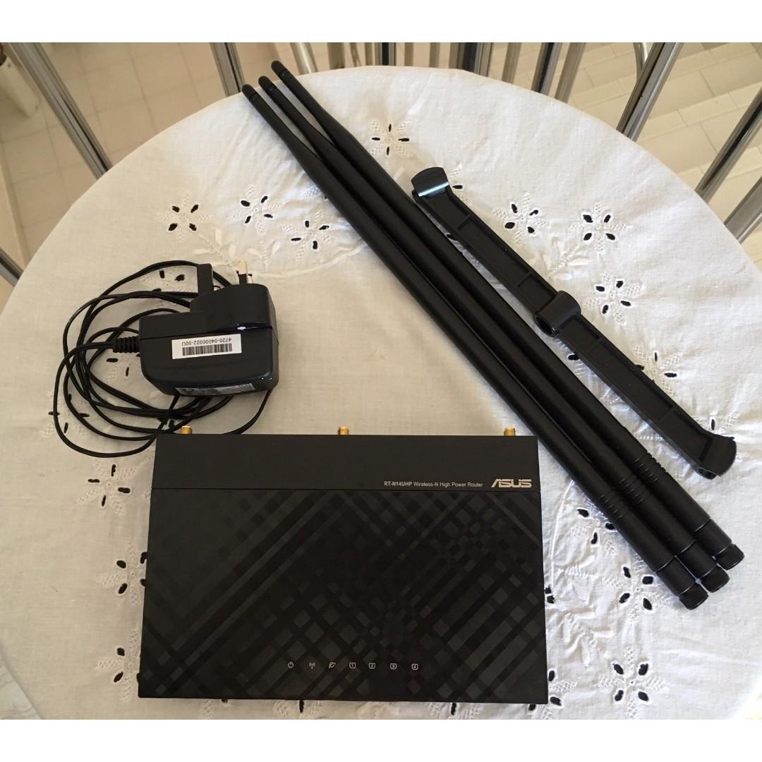 ASUS RT-N14UHP High Power N300 3-in-1 Wi-Fi Router / Access Point ...