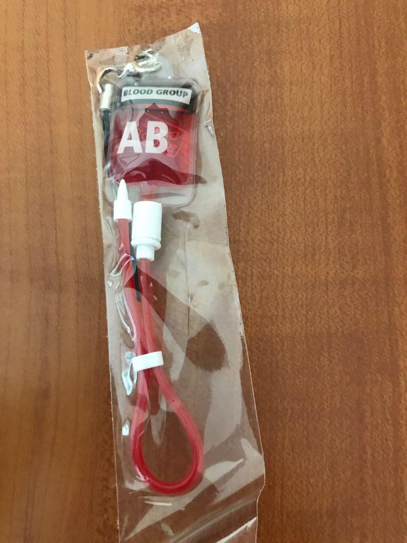 Blood type keychain, Everything Else on Carousell