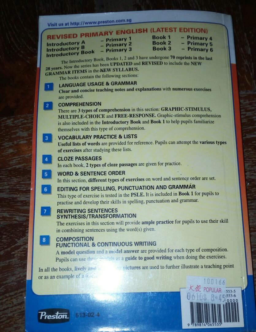 Primary School P4 English Assessment Book for Master Language, Grammar ...