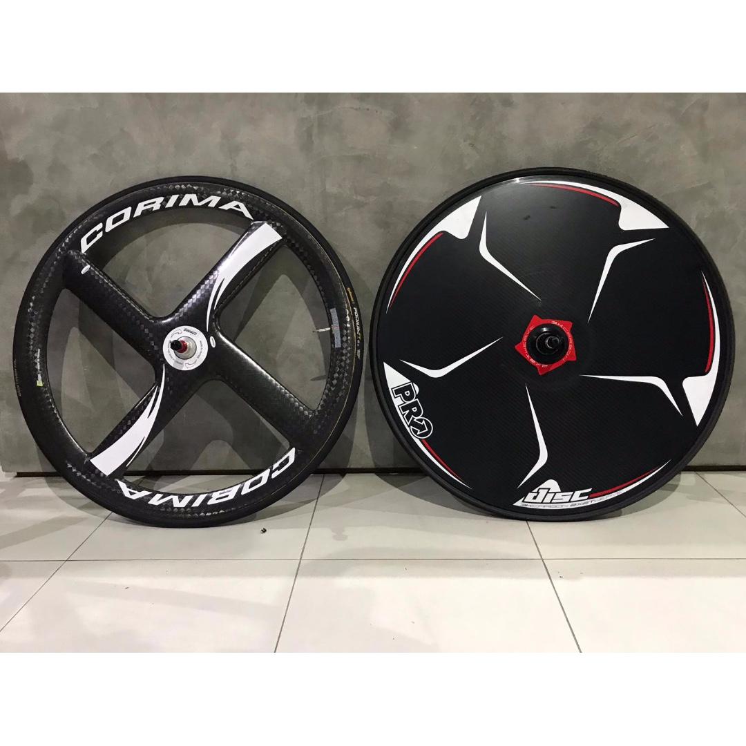 Corima 4 Spoke + Shimano Pro Disc Wheelset, Sports Equipment, Bicycles ...