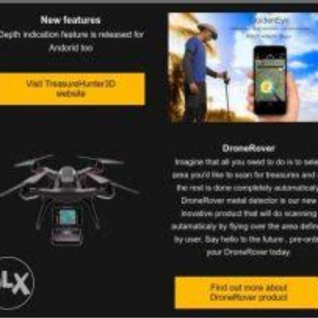 DRONE ROVER Gold Metal Detector, Furniture & Home Living, Security ...