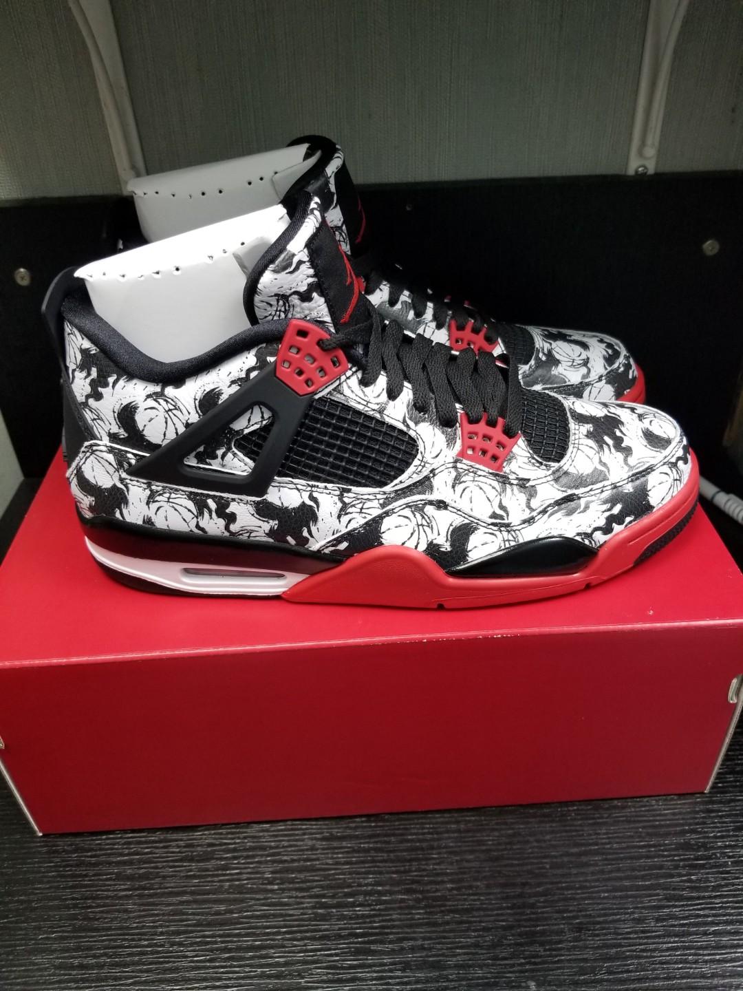 Jordan 4 "Tattoo", Men's Fashion, Footwear, Sneakers on Carousell