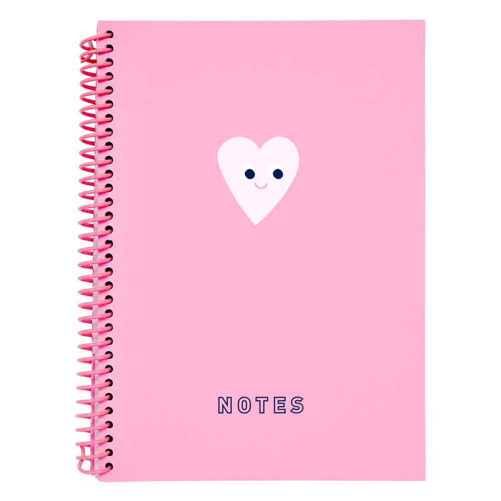 kikki K A5 Heart Cute Neon Pink Notebook, Hobbies & Toys, Stationery ...