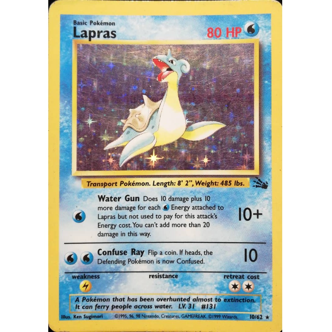Lapras 10/62, Hobbies & Toys, Toys & Games on Carousell