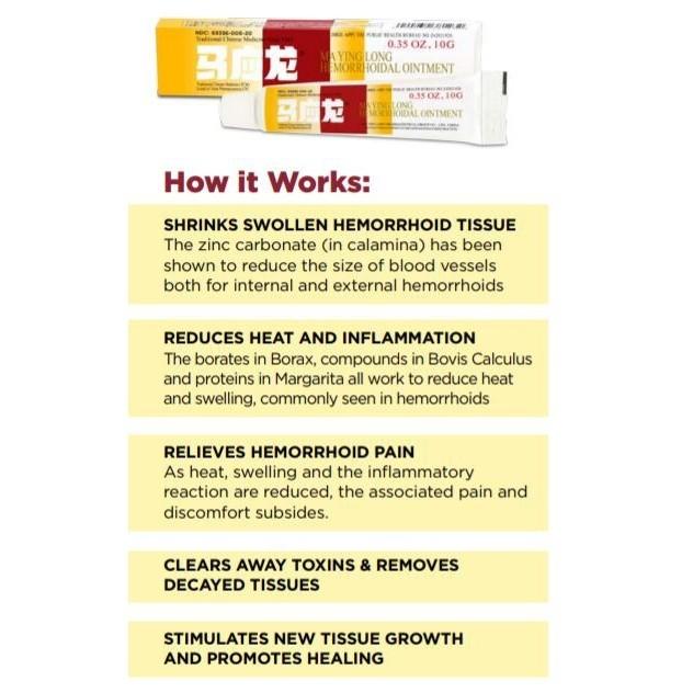 Mayinglong Musk Hemorrhoids (Almoranas) Ointment Cream (1 Pack - 10g ...