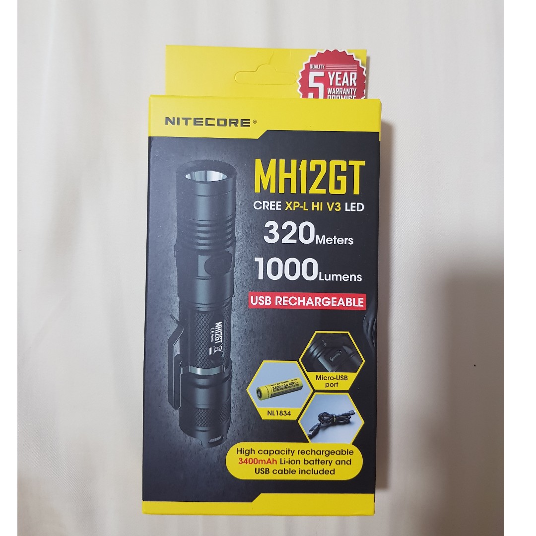 Nitecore MH12GT torchlight! 1000 lumens 320 meters range!, Mobile ...