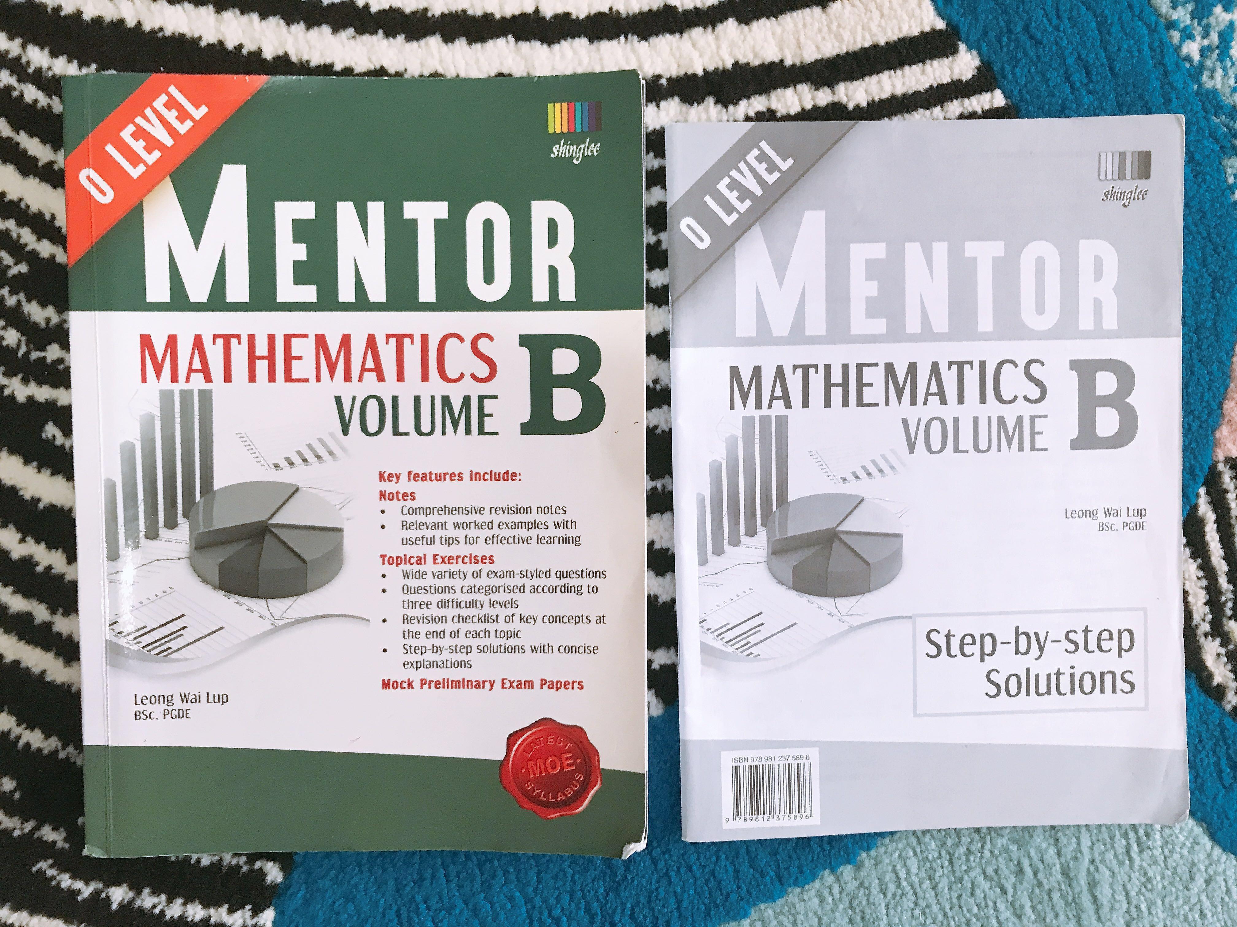 O LEVEL MATHEMATICS MENTOR VOLUME A&B SHINGLEE, Hobbies & Toys, Books ...