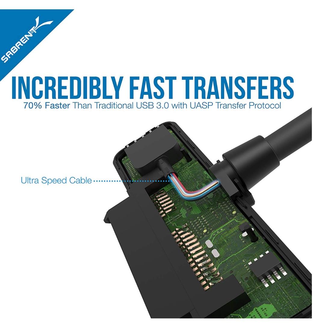 p10Sabrent USB 3.0 to SSD / 2.5-Inch SATA Hard Drive Adapter [Optimized ...