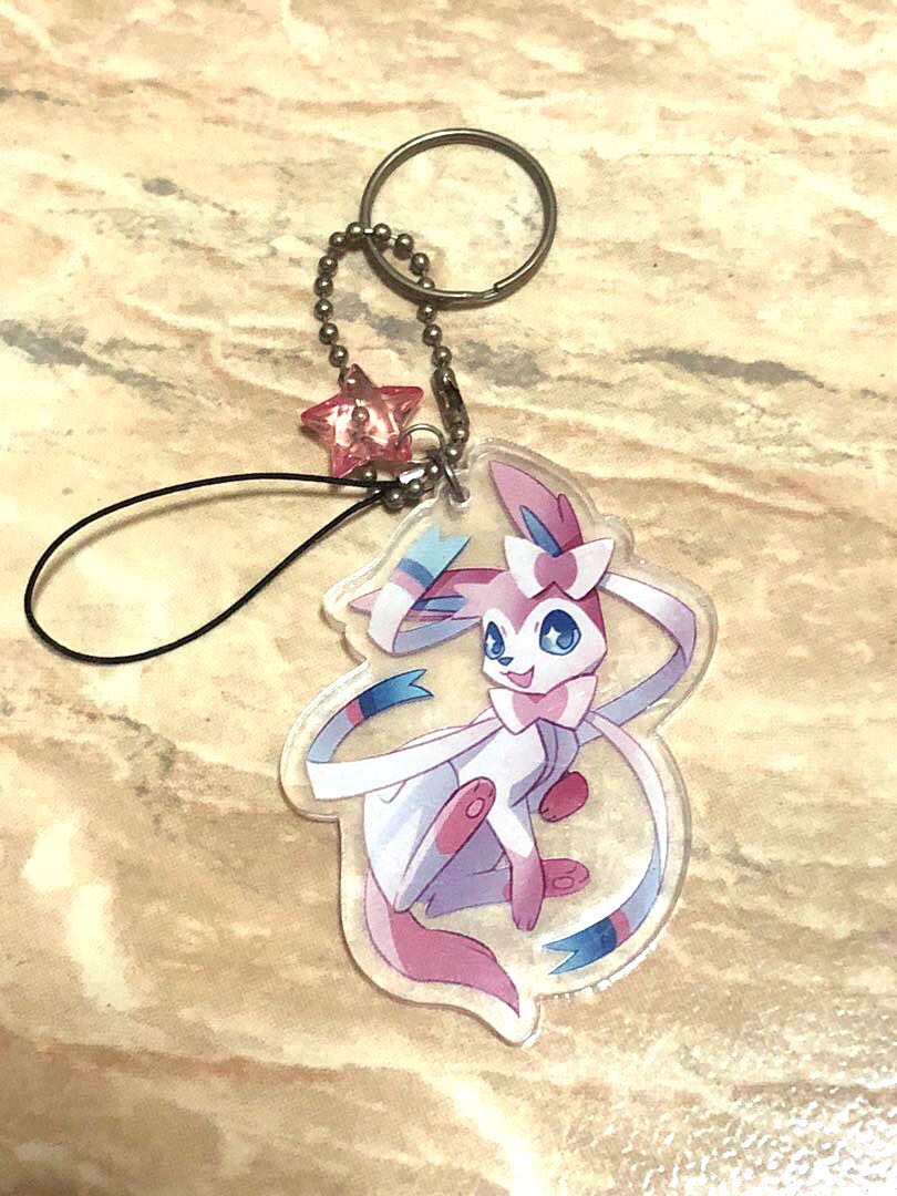 Pokemon Sylveon keychain, Hobbies & Toys, Toys & Games on Carousell
