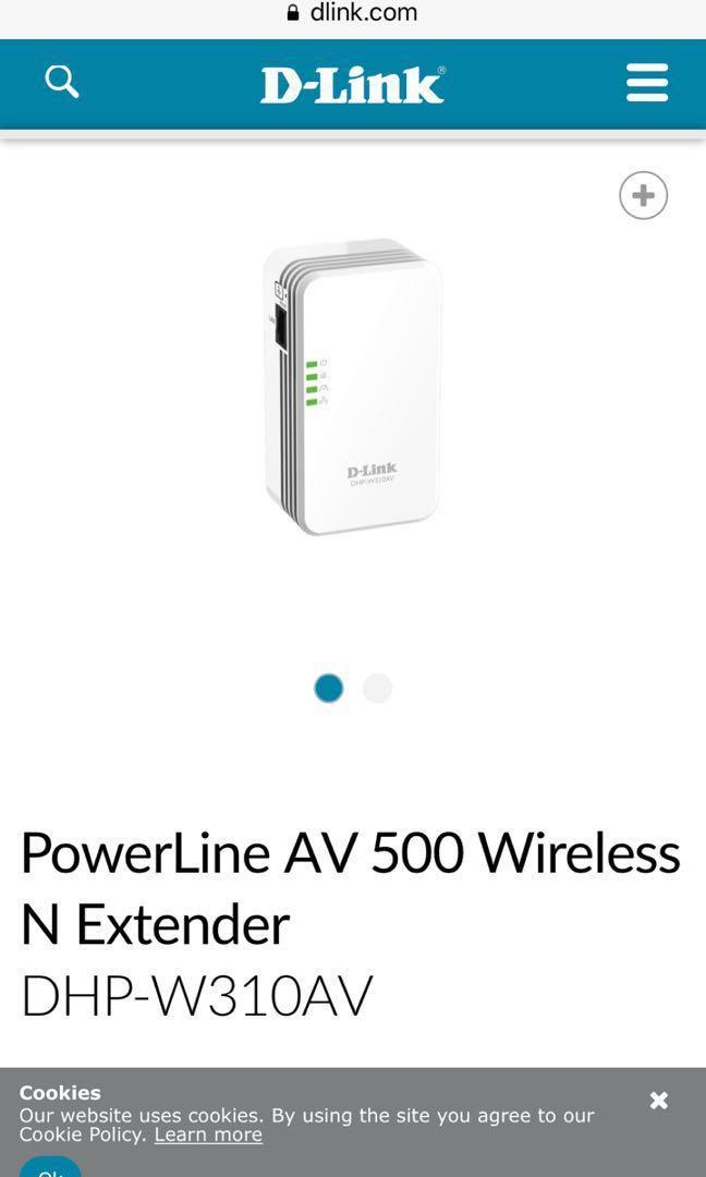 Powerline AV500 Wireless Extender, Computers & Tech, Parts ...