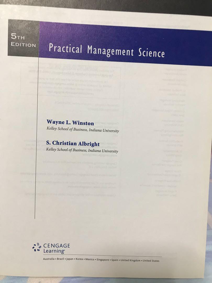 Practical Management Science, Hobbies & Toys, Books & Magazines ...