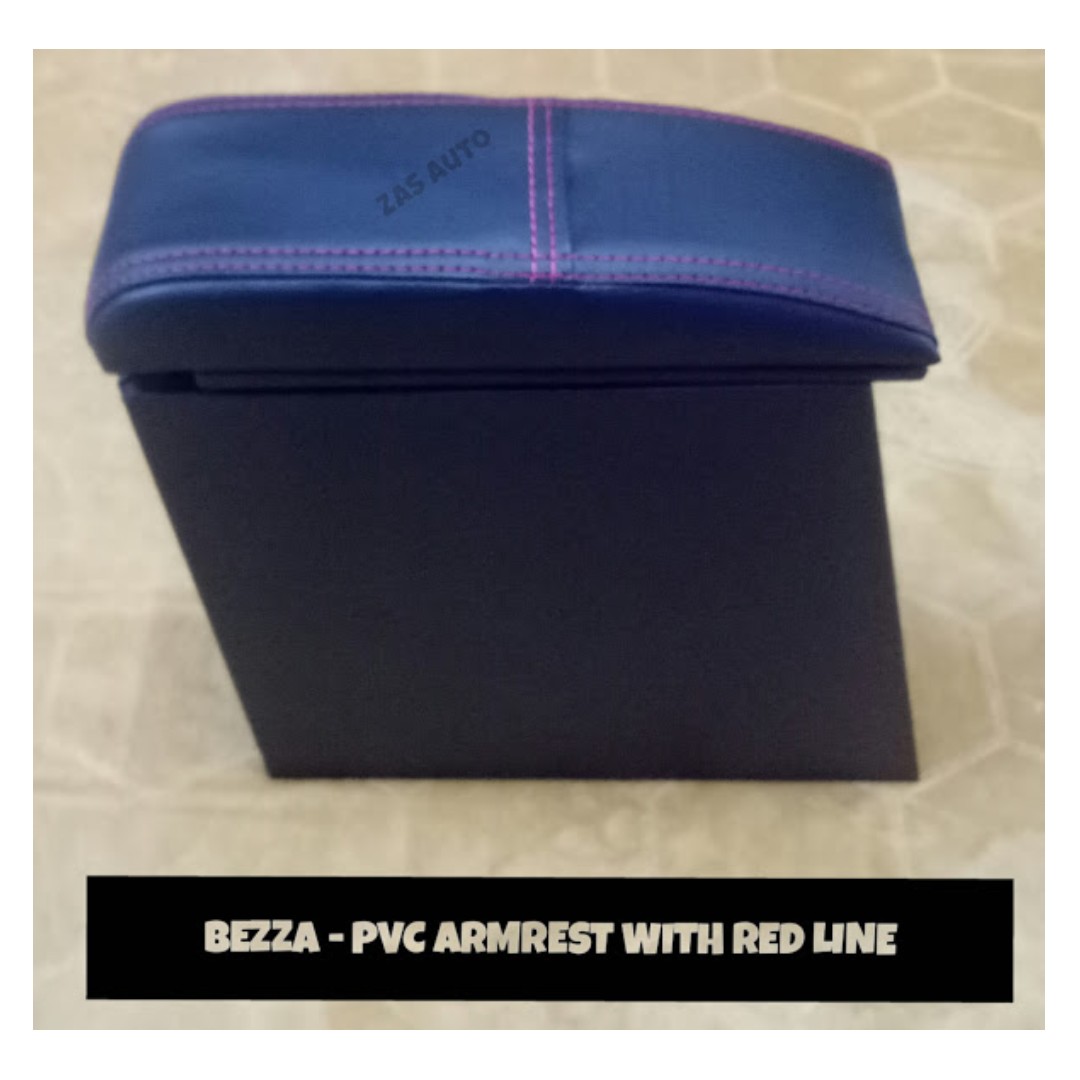 PROTON BEZZA PVC CAR ARMREST CONSOLE BOX with RED LINE, Auto ...