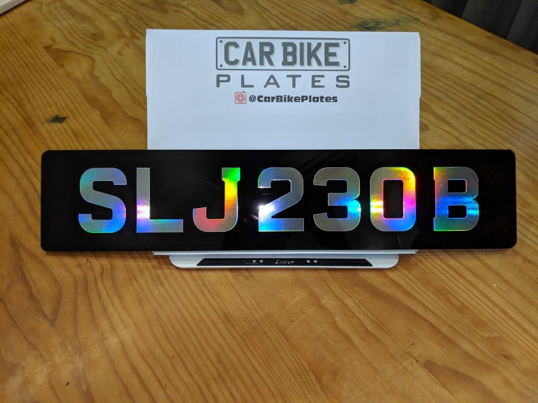 Rainbow Acrylic Car 2D Number Plate Maker, Car Accessories, Car Plates ...
