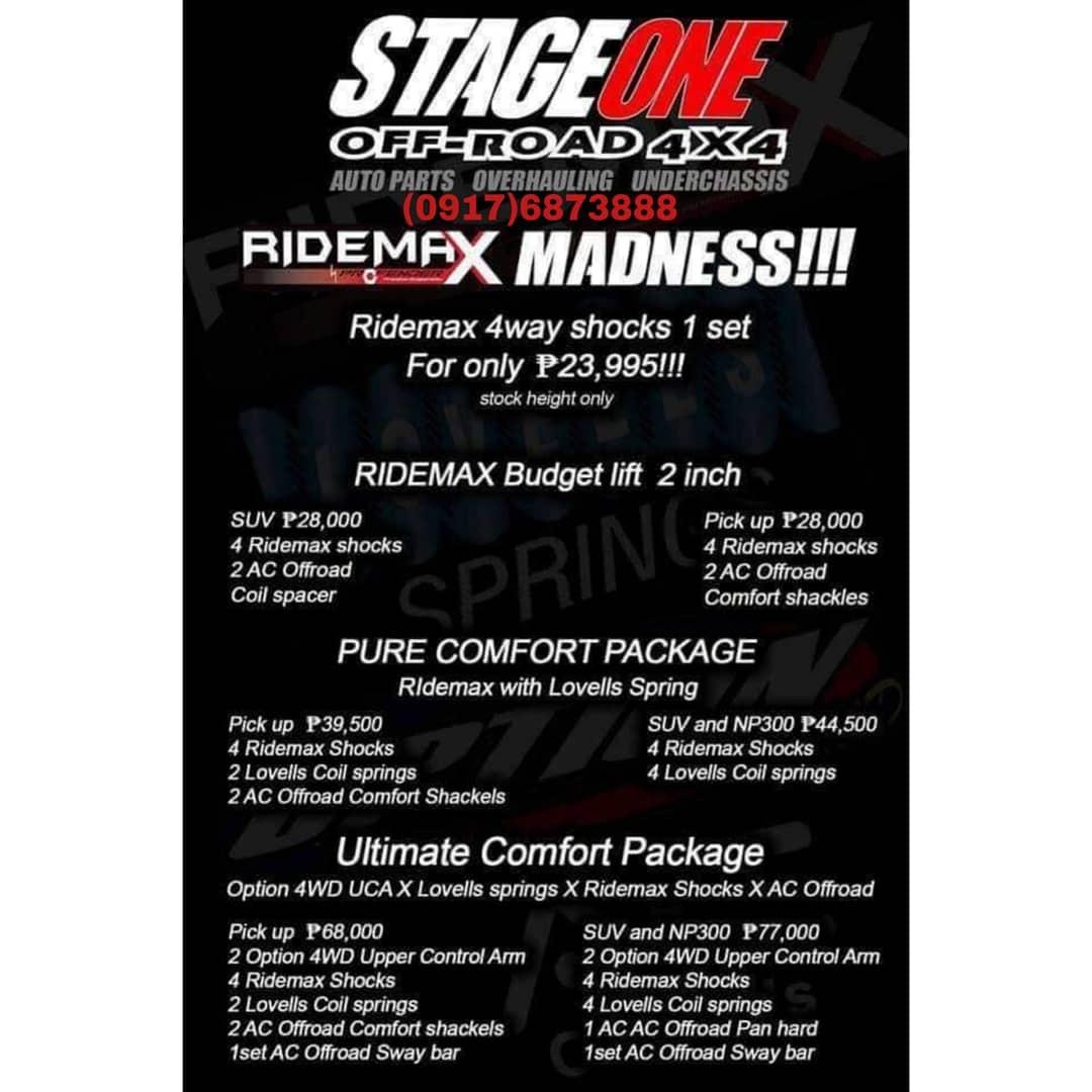 Ridemax 2 inch Budget Lift, Car Parts & Accessories on Carousell