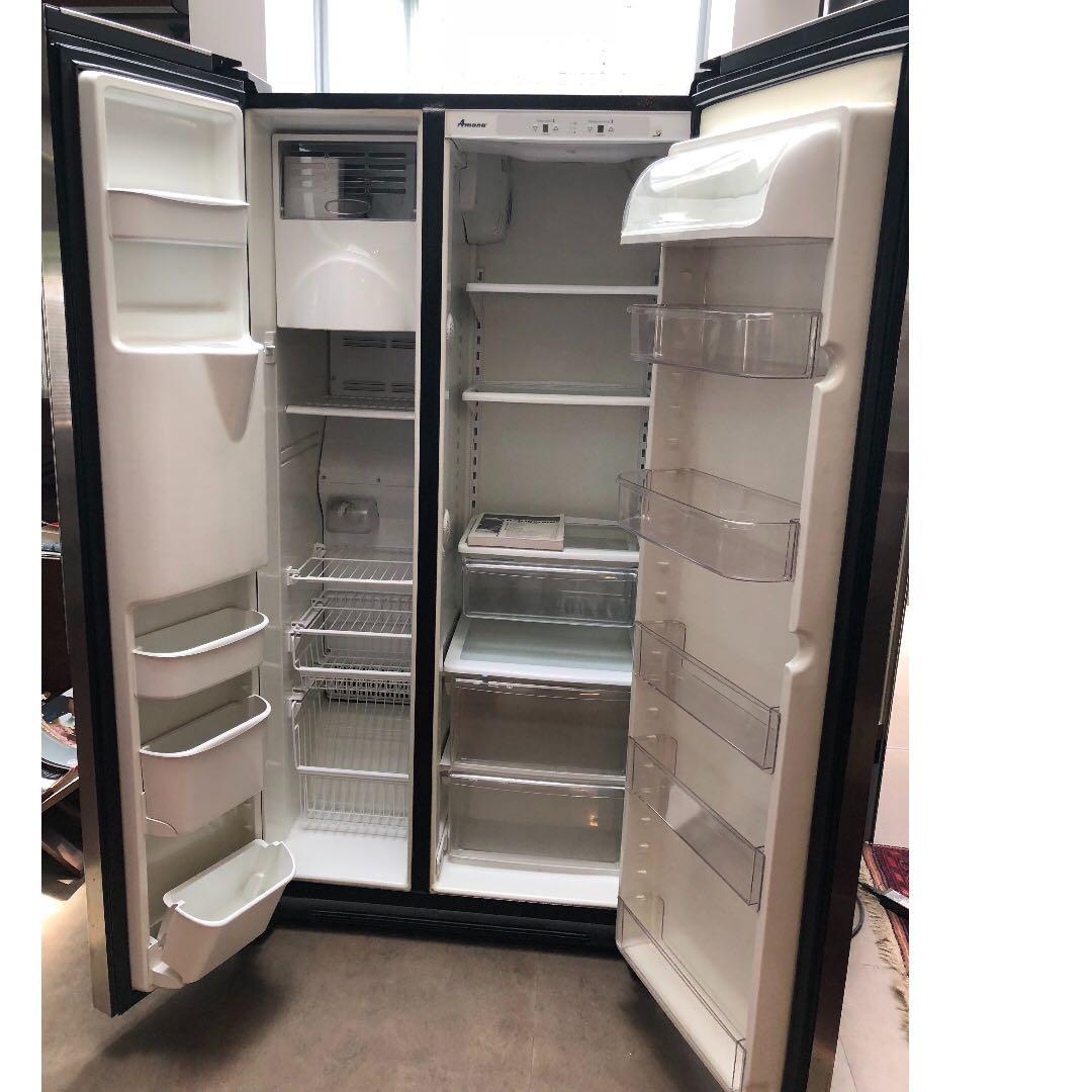 Side by side 2 door Amana fridge (refrigerator), TV & Home Appliances ...