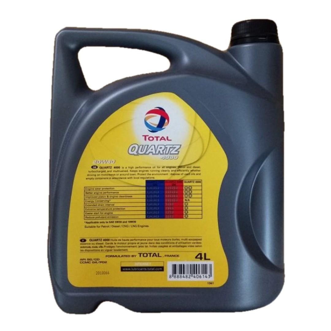 Total Quartz 4000 Mineral Engine Oil 20W-50 (4L), Everything Else ...