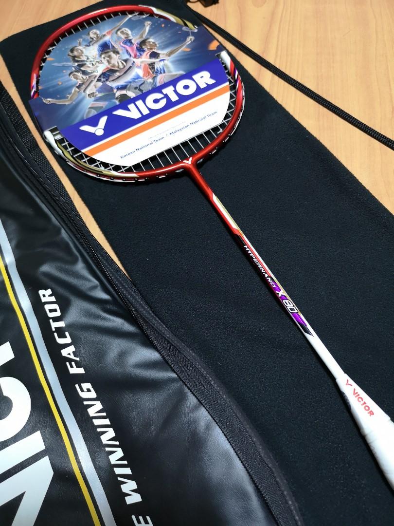 Victor Hypernano x80 Badminton Racket, Sports Equipment, Sports & Games ...