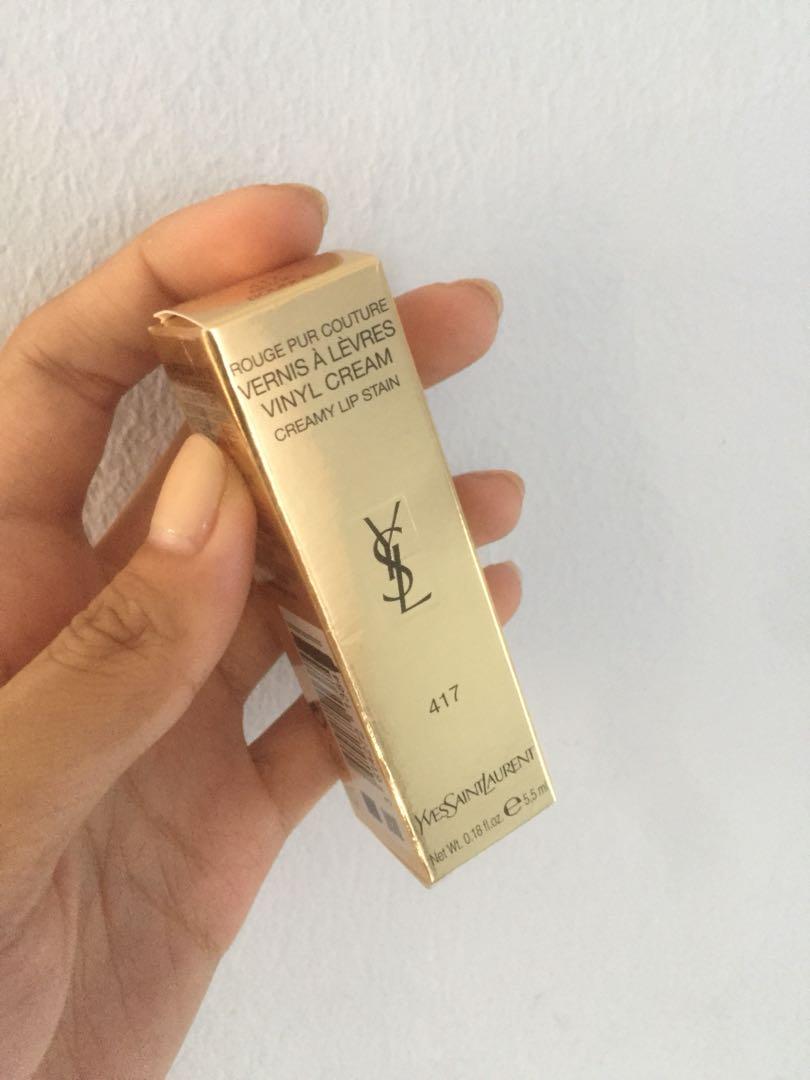 YSL Vernis a Levres Vinyl Cream in Nude 417, Kesehatan & Kecantikan ...