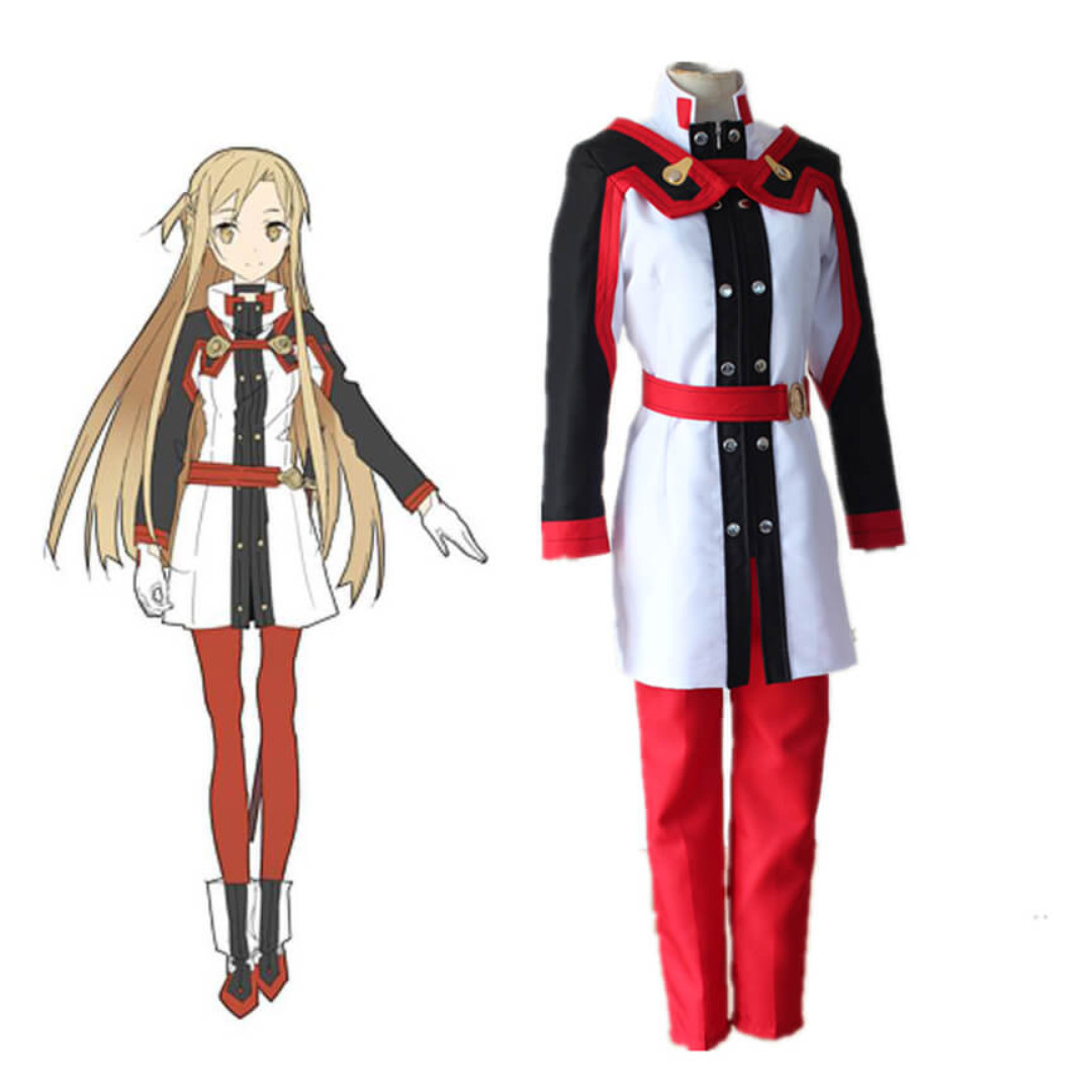 Anime SAO Sword Art Online Ordinal Scale Asuna Yuuki Yuki Uniform ...