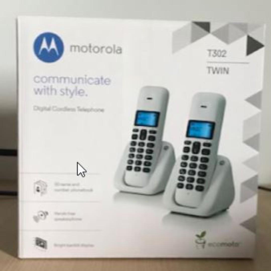 BNIB - Motorola T302 Digital Dect Cordless Phone (TWIN), Mobile Phones & Gadgets, Wearables ...
