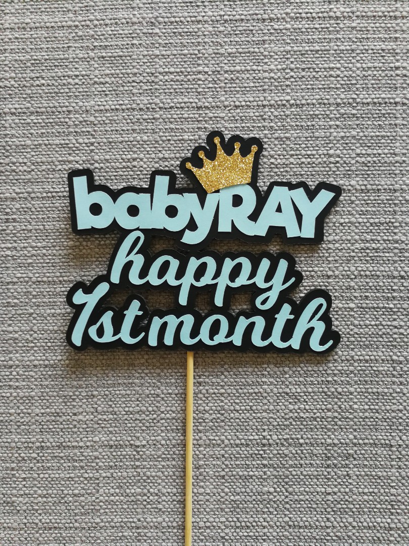 Customised Baby Shower Cake Topper, Hobbies & Toys, Stationery & Craft ...