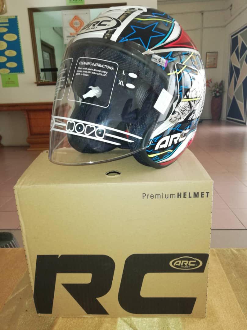 Helmet Arc Ritz (Blue), Motorbikes on Carousell