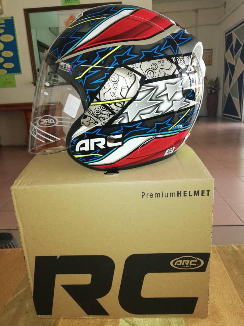 Helmet Arc Ritz (Blue), Motorbikes on Carousell