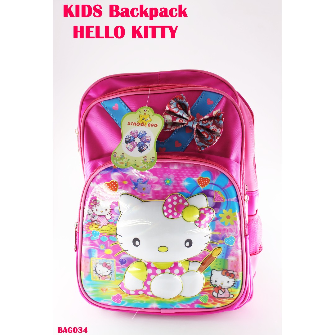 KIDS Backpack HELLO KITTY #BAG034, Babies & Kids, Going Out, Diaper ...