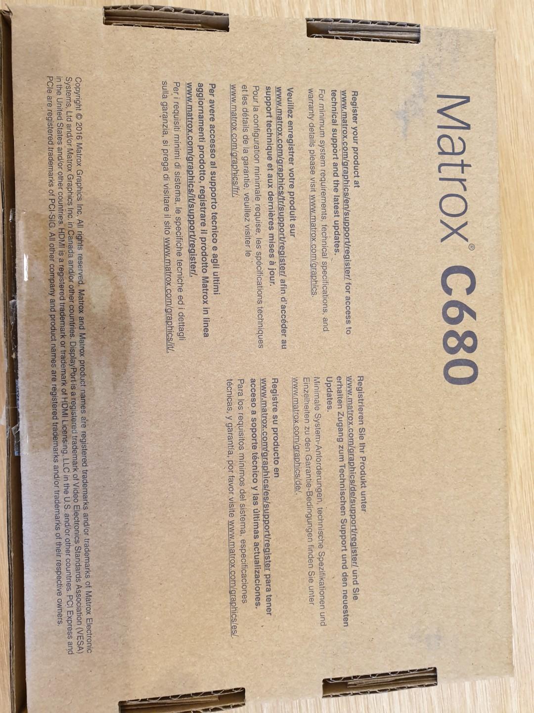 Matrox Graphics Card C680 with 6 minidp output, Computers & Tech, Parts ...