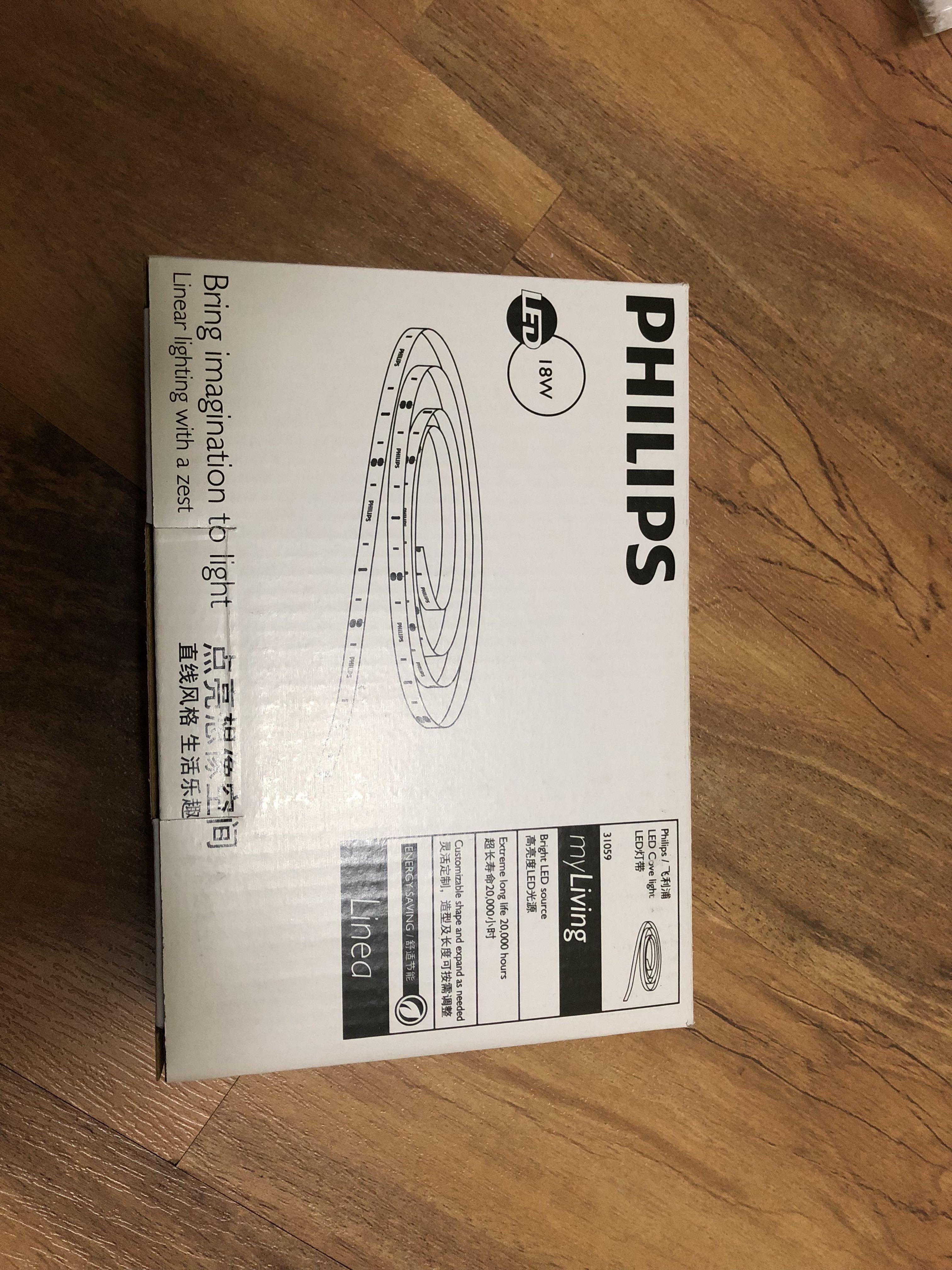 Philips LED cove light strip 5m warm white 3000k, Furniture & Home ...