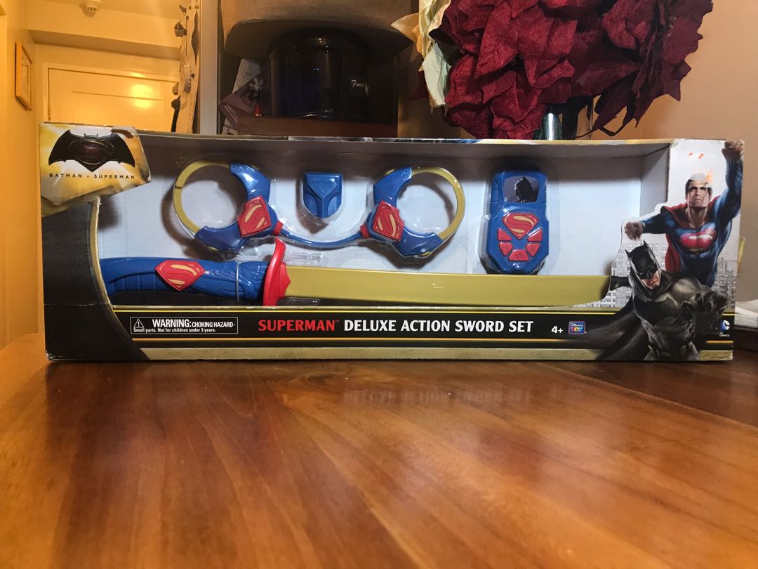 Superman Deluxe Action Sword Set, Hobbies & Toys, Toys & Games on Carousell