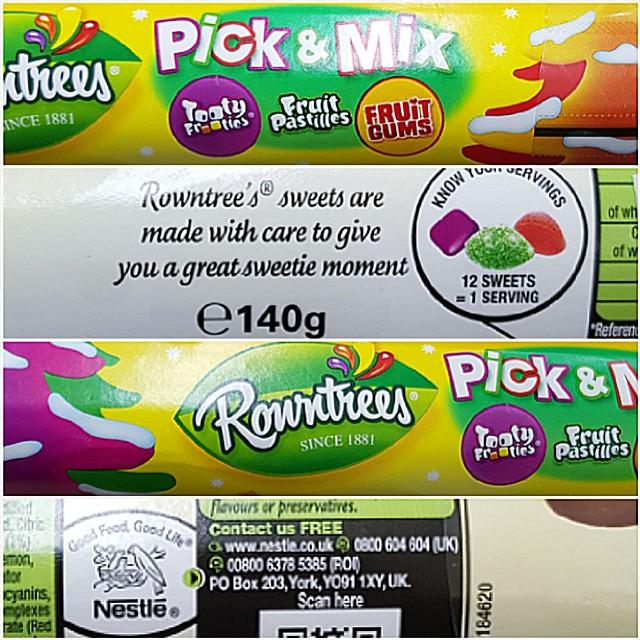 UK Rowntrees tube Jelly Tots Fruit Gums pastilles Christmas gummy chewy ...