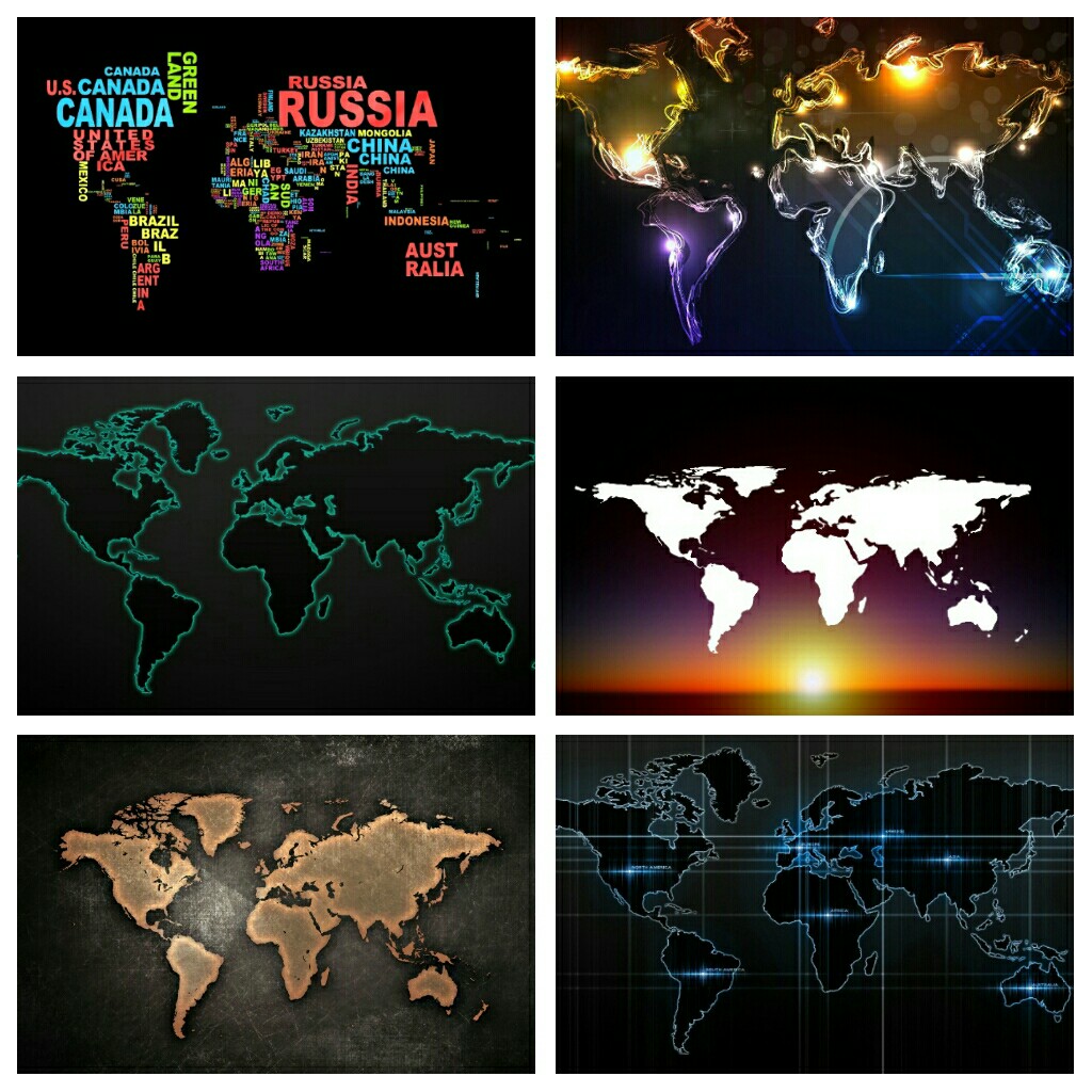 World map canvas frame, Furniture & Home Living, Home Decor, Frames ...