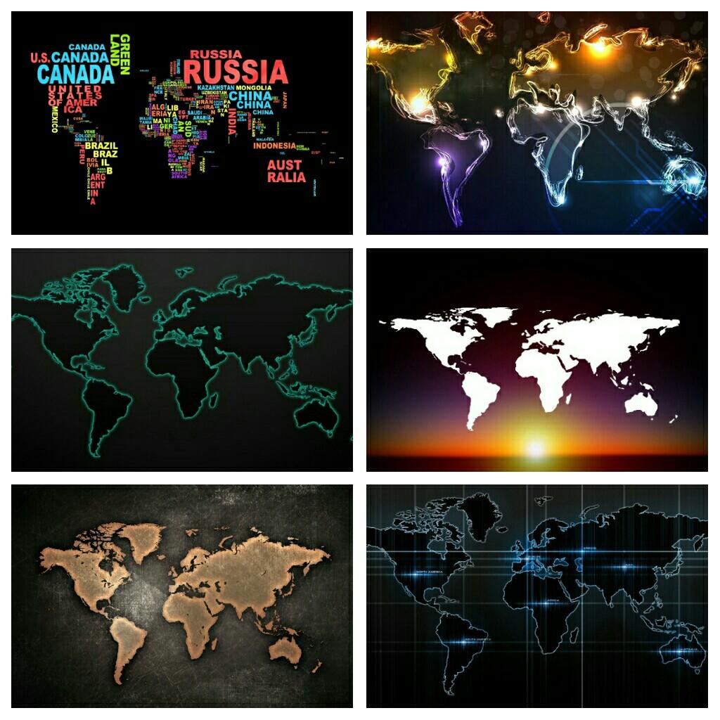 World map canvas frame, Furniture & Home Living, Home Decor, Frames ...