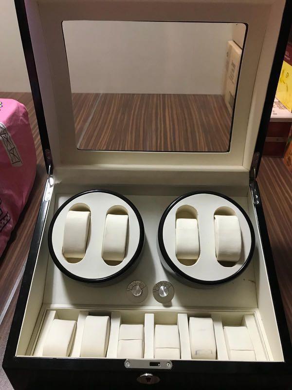 4+6 Automatic Watch Winder Rotator Wood Storage Box, Women's Fashion ...