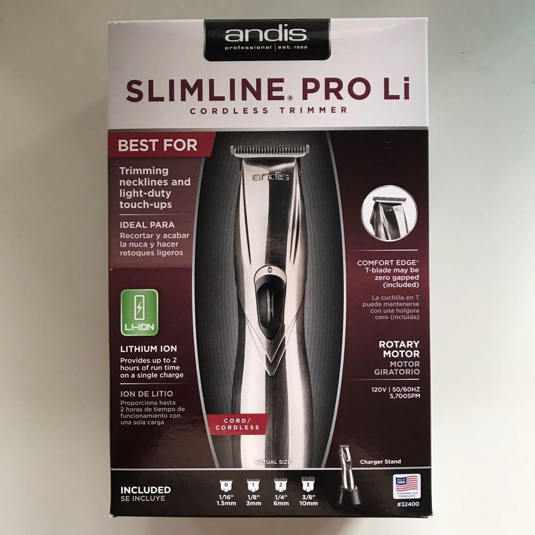 Andis Slimline Pro Li - Professional Cordless Trimmer for Barbers, Beauty & Personal Care, Hair ...