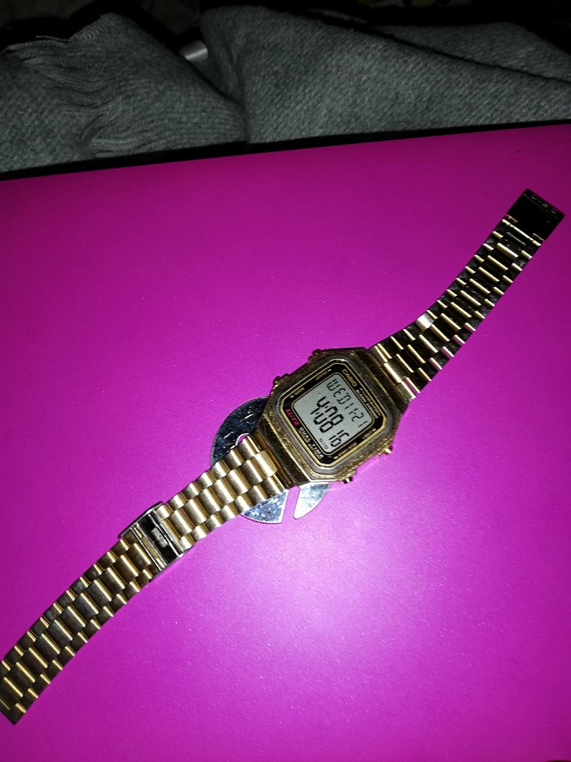 Casio Vintage A178WGA-1A Gold Plated Watch For Men and Women, Men's ...