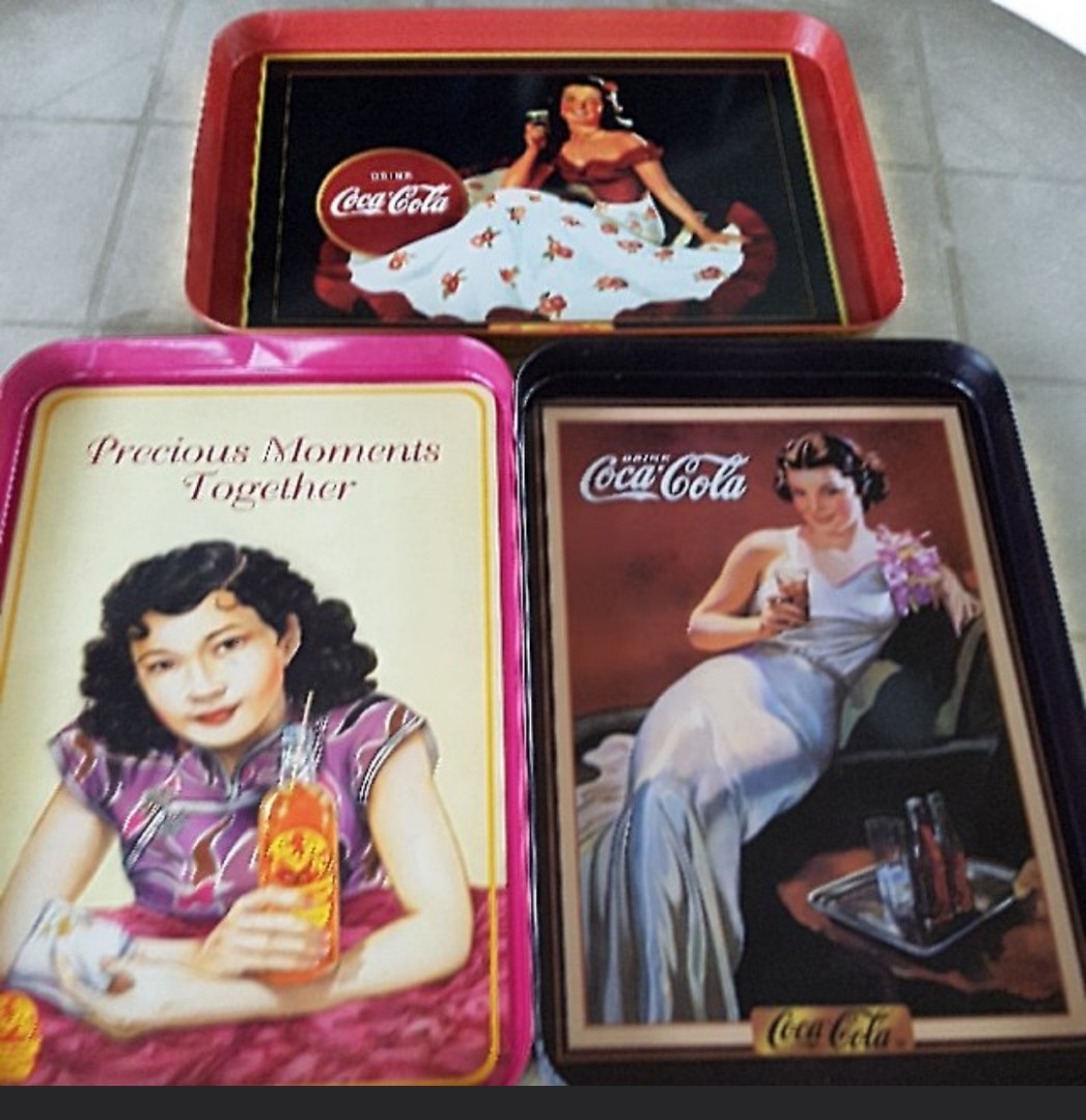 Coca-Cola Classic Good Ol' Days Metal Serving Trays., Furniture & Home ...